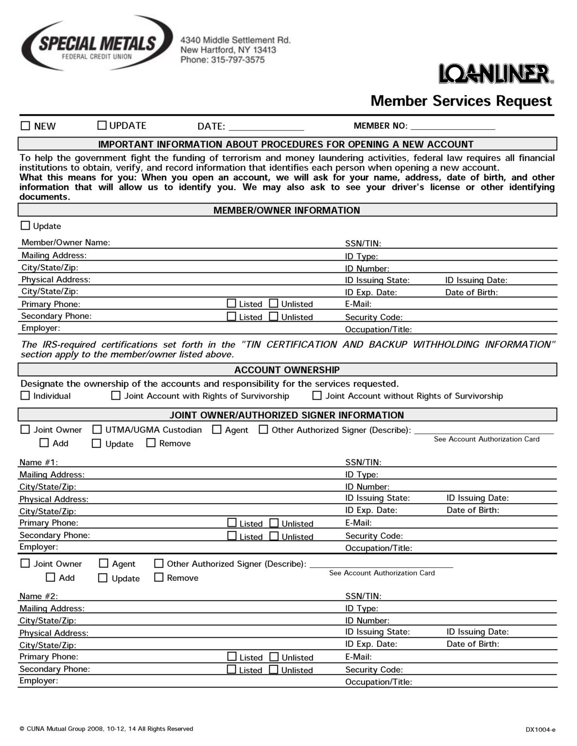 Download Forms - Special Metals Federal Credit Union